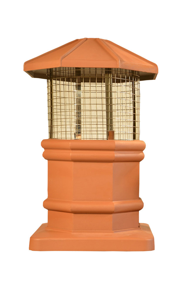 Decorative Lightweight Chimney Pot, 8"x12" Flue - Traditional ...