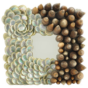 Large Pen Abalone SeaShell Mirror. Only one. - Beach Style - Wall ...