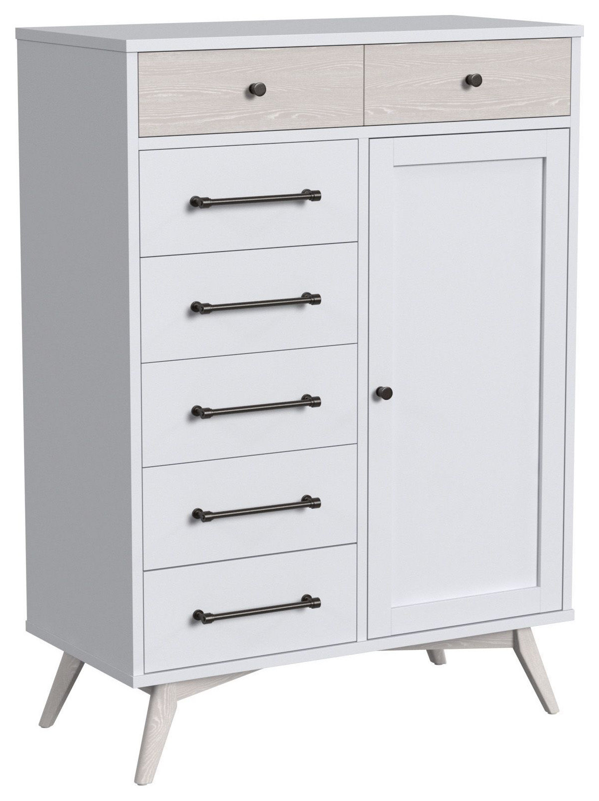 Rowan Wood Chifferobe, Ash Linen - Midcentury - Armoires And Wardrobes ...