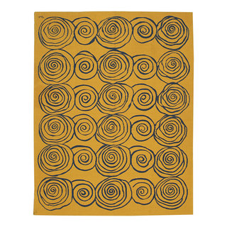 Handwoven Wool Yellow Contemporary Modern Modern Flat Weave Rug, 6' X 8 ...