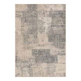 8' x 10' Light Blue Abstract Power Loom Area Rug - Contemporary - Area ...