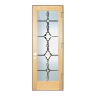 Front Doors - Diamond Beads Frosted Glass Design - 30" x 80 ...
