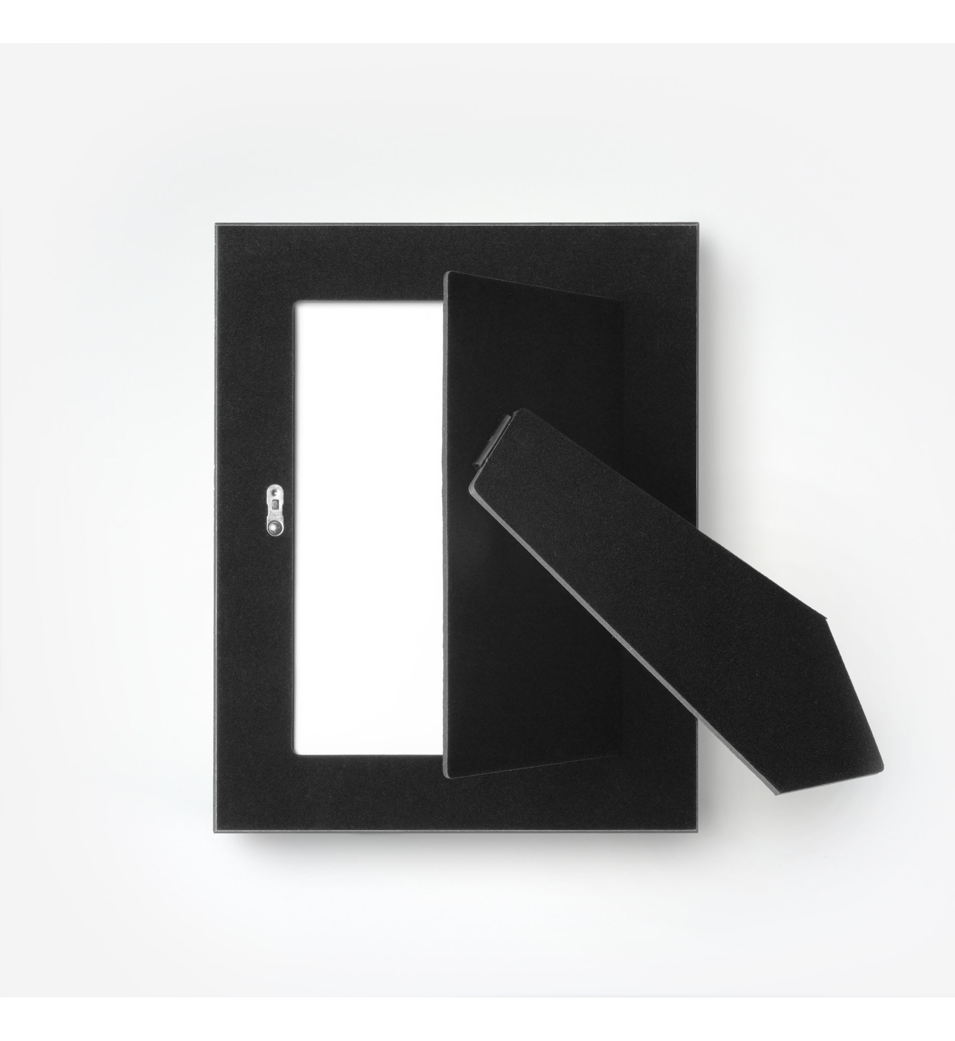 Charcoal Picture Frame, 1-1/2", Easle Back, Modern, 5" x 5" - Rustic ...
