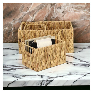 Laelia Three Piece Water Hyacinth Storage Bins - Tropical - Storage ...