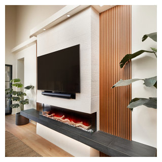 Classic Limestone Combed Tiles Living Room - Modern - Living Room ...