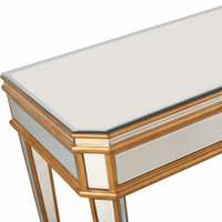 Antiqued Gold Finish Console Table - Contemporary - Console Tables - by ...