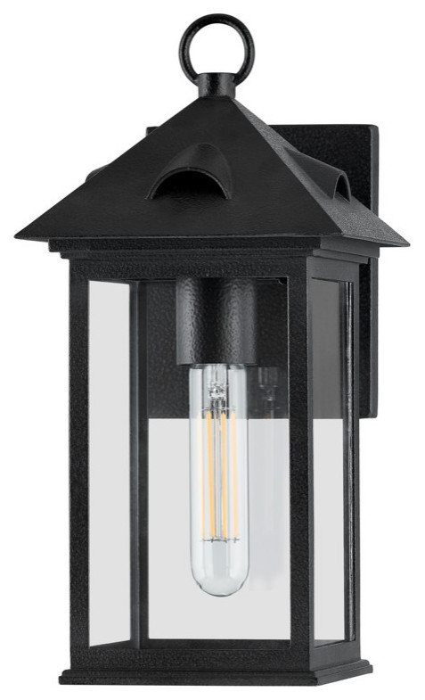Corning 1-Light Exterior Wall Sconce, Forged Iron - Transitional ...