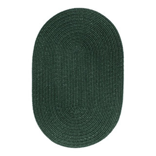 Rhody Rug Wool Solid Rug, Hunter Green, 2'X8' Oval, 2'x8' Oval - Hall ...