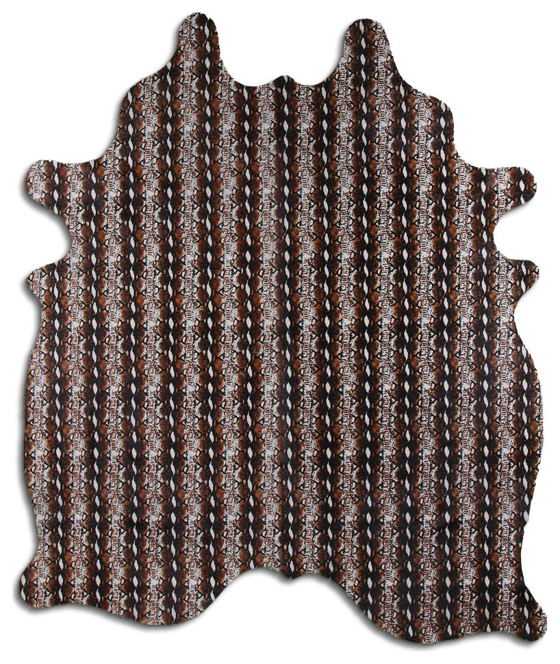 PRINTED HAIR ON Cowhide Rug DE SNAKE, 5'x7' to 6'x8' - Southwestern ...
