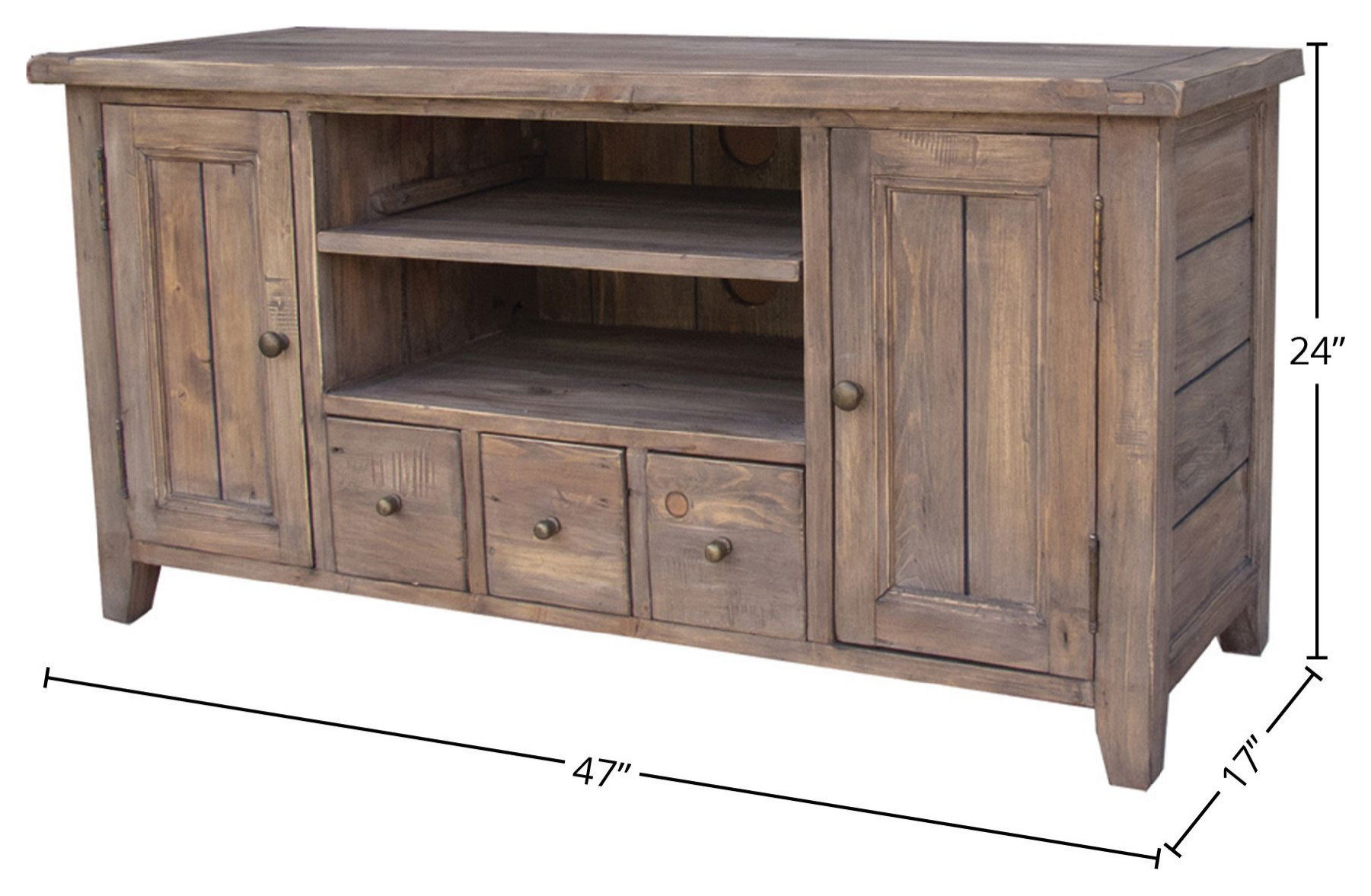 Kenna Small Media Unit - Sundried - Rustic - Entertainment Centers And ...
