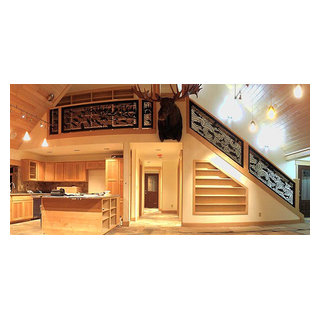 Custom Balcony & Stair Railing with Salmon in Alaska - Modern - Living ...