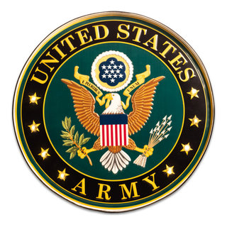 Us Army Round Sign 16" Lighted - Contemporary - Metal Wall Art - by Bey ...