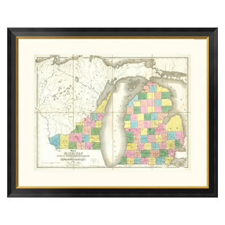"Map of Michigan & Part of Wisconsin Territory, 1839" by David H. Burr ...