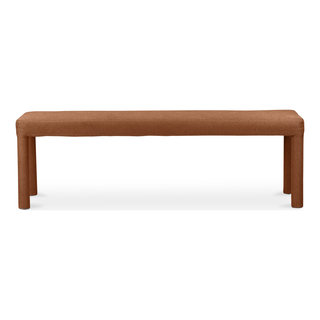 Place Rust Upholstery Dining Bench - Contemporary - Dining Benches - by ...