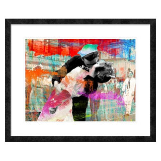 "Kissing the War Goodbye 2.0" Framed Digital Print by Eric Chestier ...