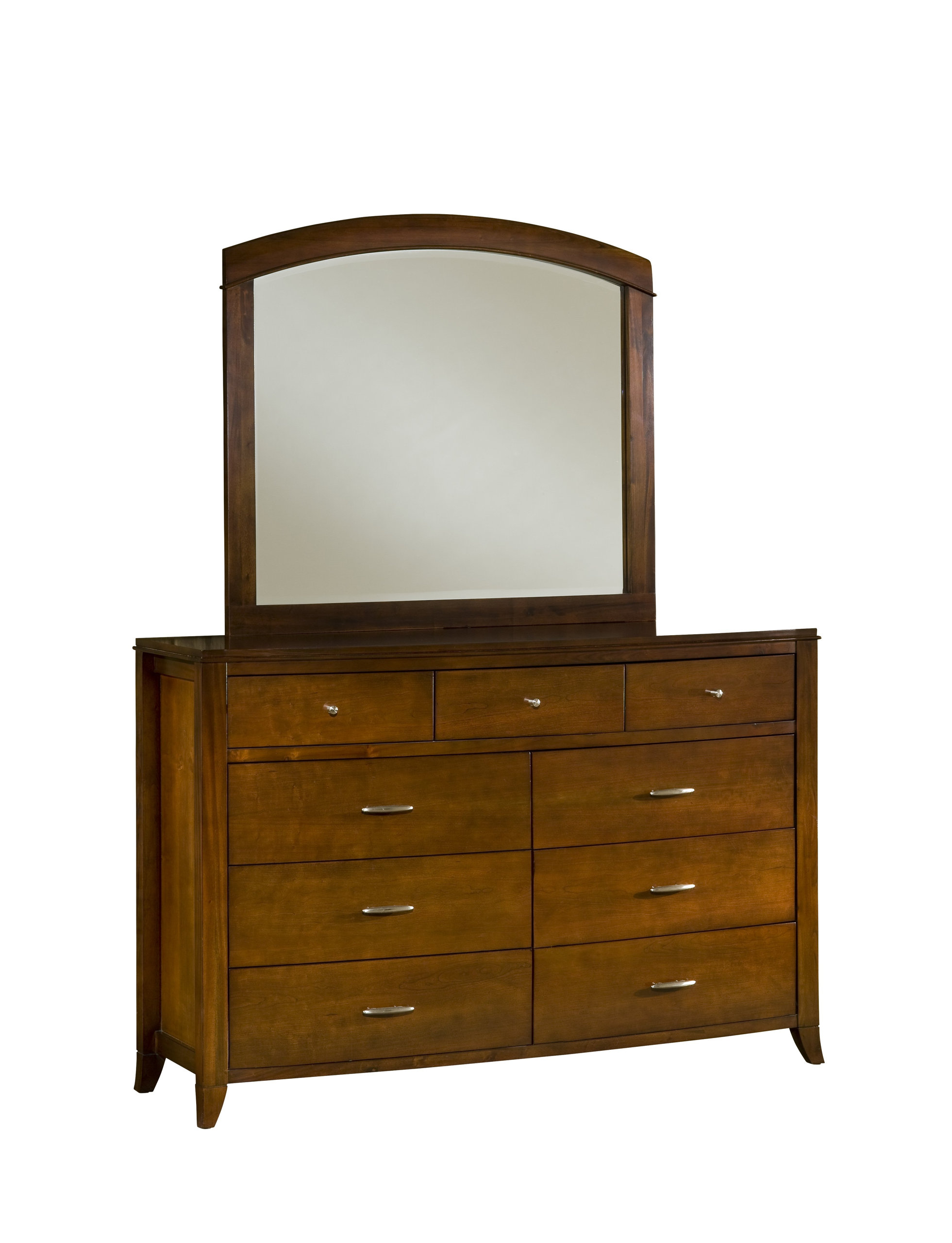 Viven 5PC E King Bed, 2 Nightstand, Dresser & Mirror Set in Spice, King ...