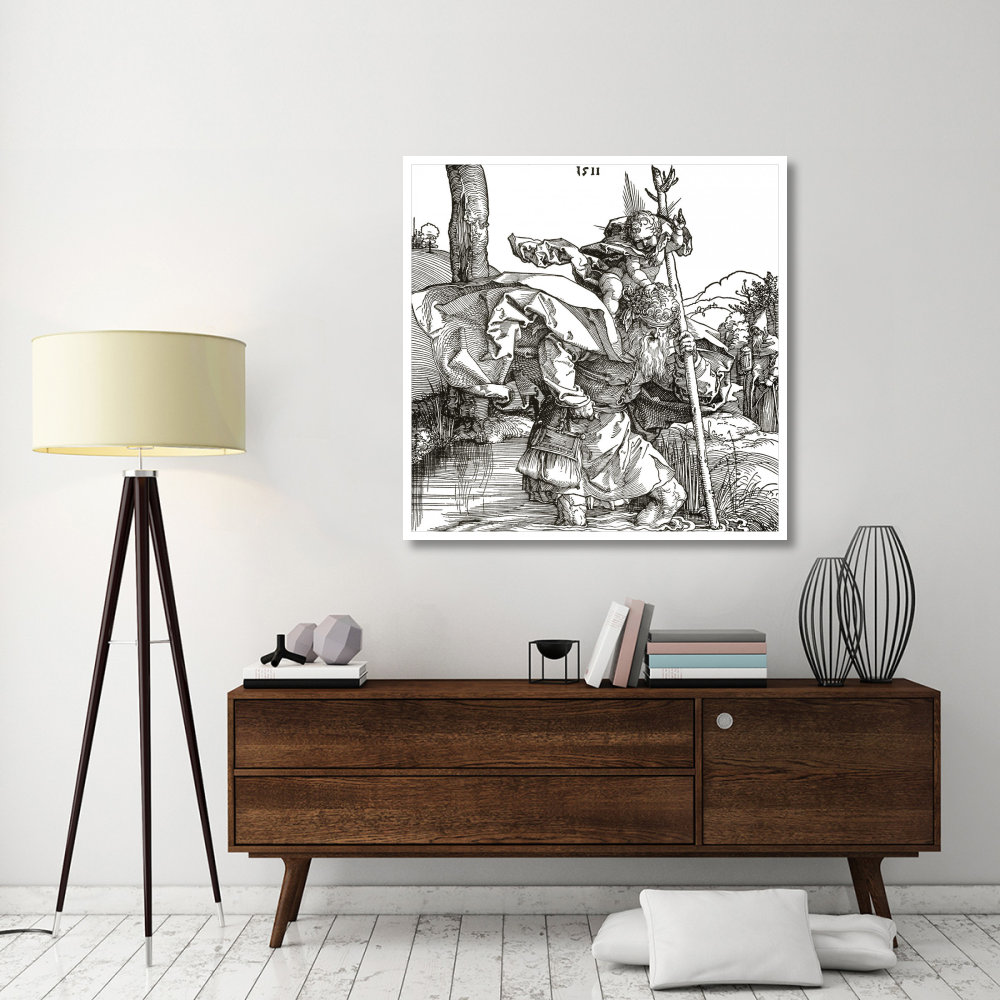 "St Christopher" Digital Paper Print by Albrecht Durer, 18"x18", 46"x46 ...