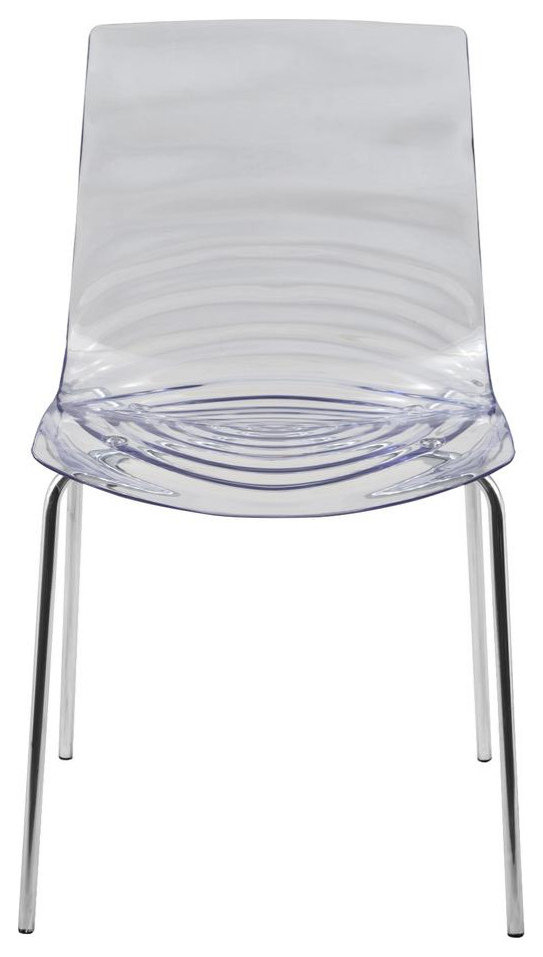 Leisuremod Astor Water Ripple Design Dining Chair Ac20Cl - Contemporary ...