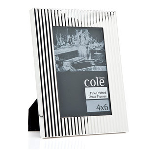 Fluted Metal Photo Frame, Silverplated - Contemporary - Picture Frames ...