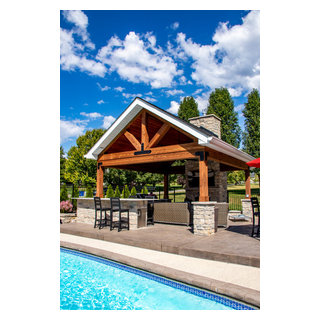 Open Gable Pool House - Patio - St Louis - by Heartlands Building ...