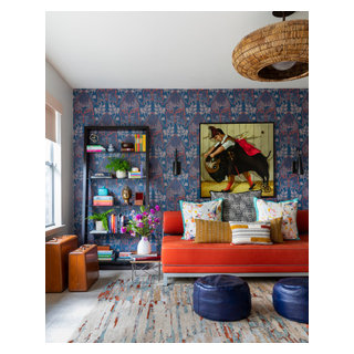 Worldly Design in the Heights - Eclectic - Living Room - Houston - by ...