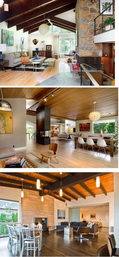 Remodel mid-century, split-level, wood paneling