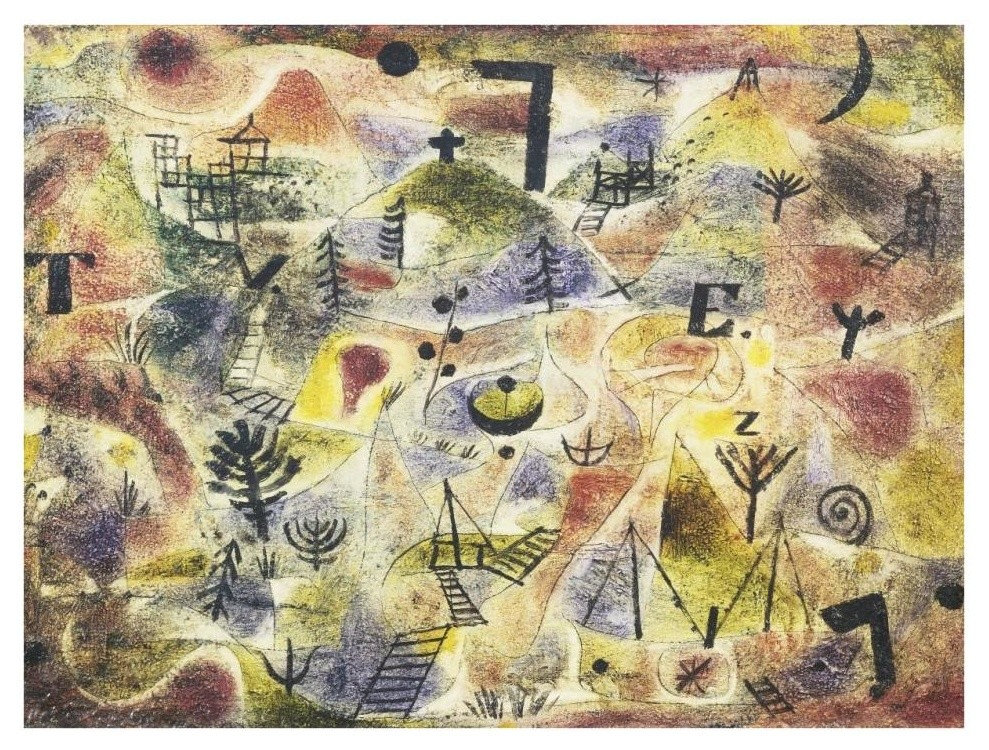 "Abstract Painting" Digital Paper Print by Paul Klee, 18"x14", 26"x34 ...