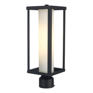 One Light Post Mount in Black - Transitional - Post Lights - by LAMPS ...