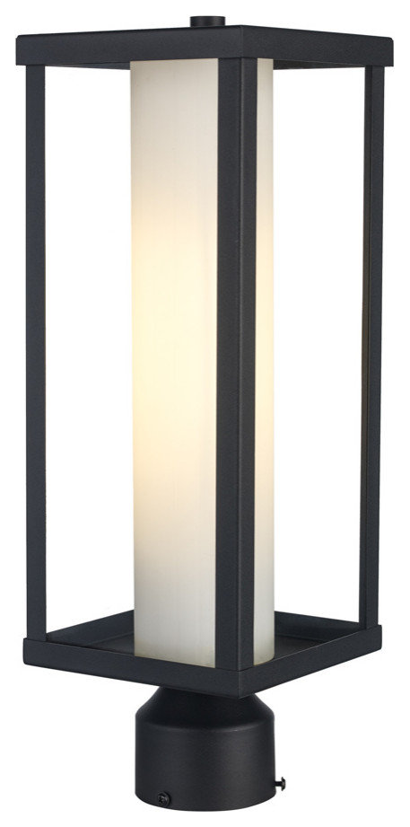 One Light Post Mount in Black - Transitional - Post Lights - by LAMPS ...