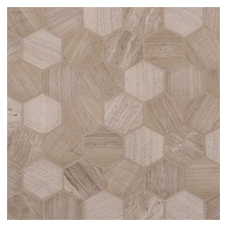 Honey Comb Hexagon Multi Finish Mosaic, Sample - Contemporary - Wall ...