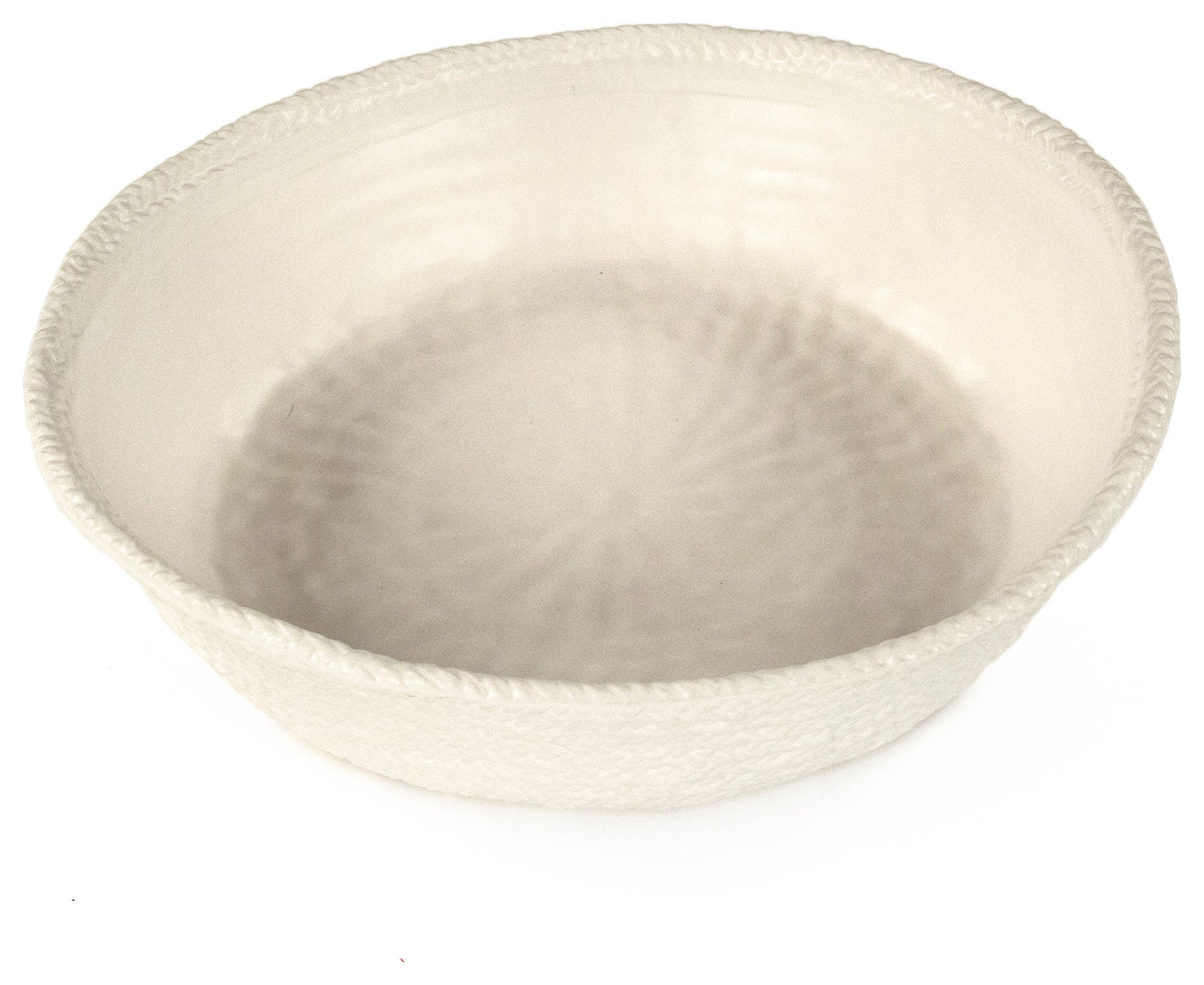 White Cross Weave Bowl Large - Tropical - Decorative Bowls - by Hudson ...
