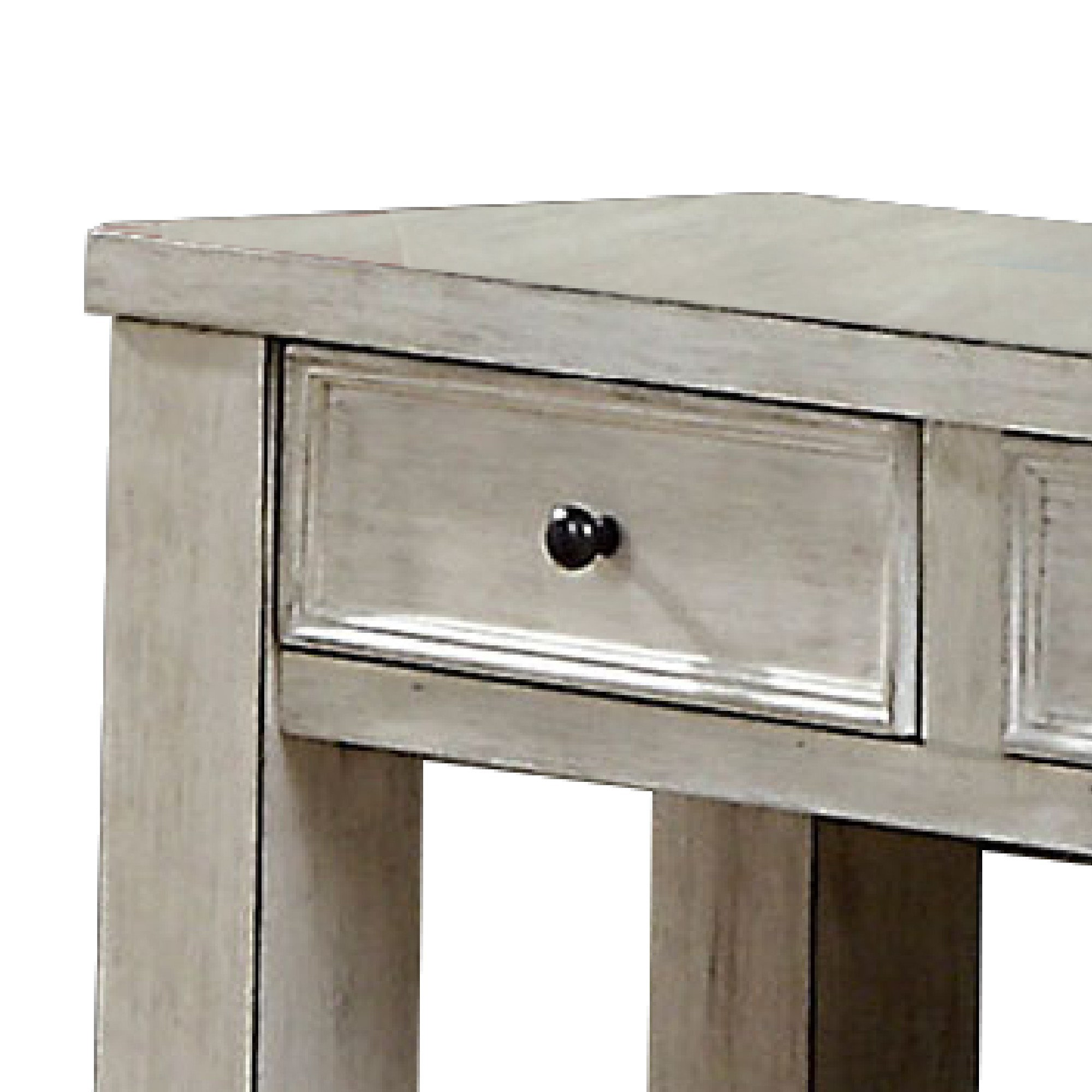 Transitional Wooden Console Table With 4 Drawers and Open Shelf, White ...