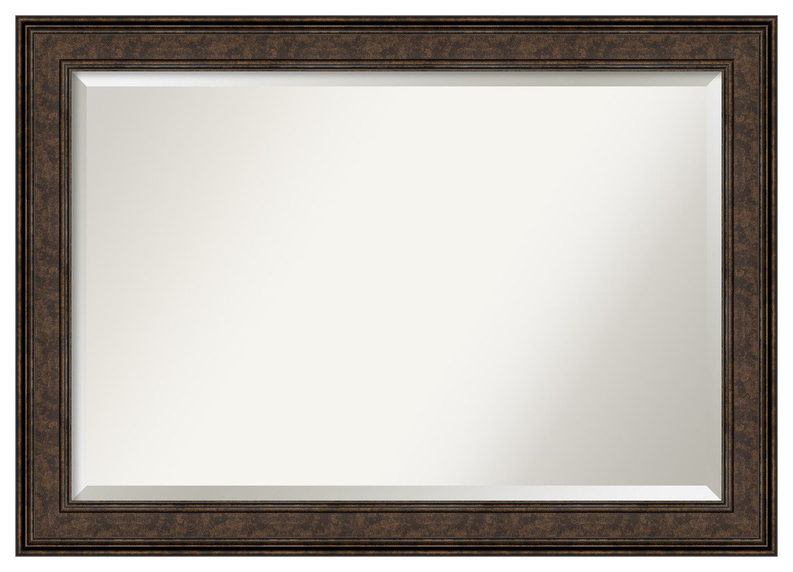 Ridge Bronze Beveled Bathroom Wall Mirror - 41.5 x 29.5 in., 42"x30 ...