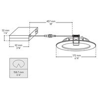 6" Wi-Fi RGB Tunable Slim Disk LED Recessed Fixture Kit-White ...
