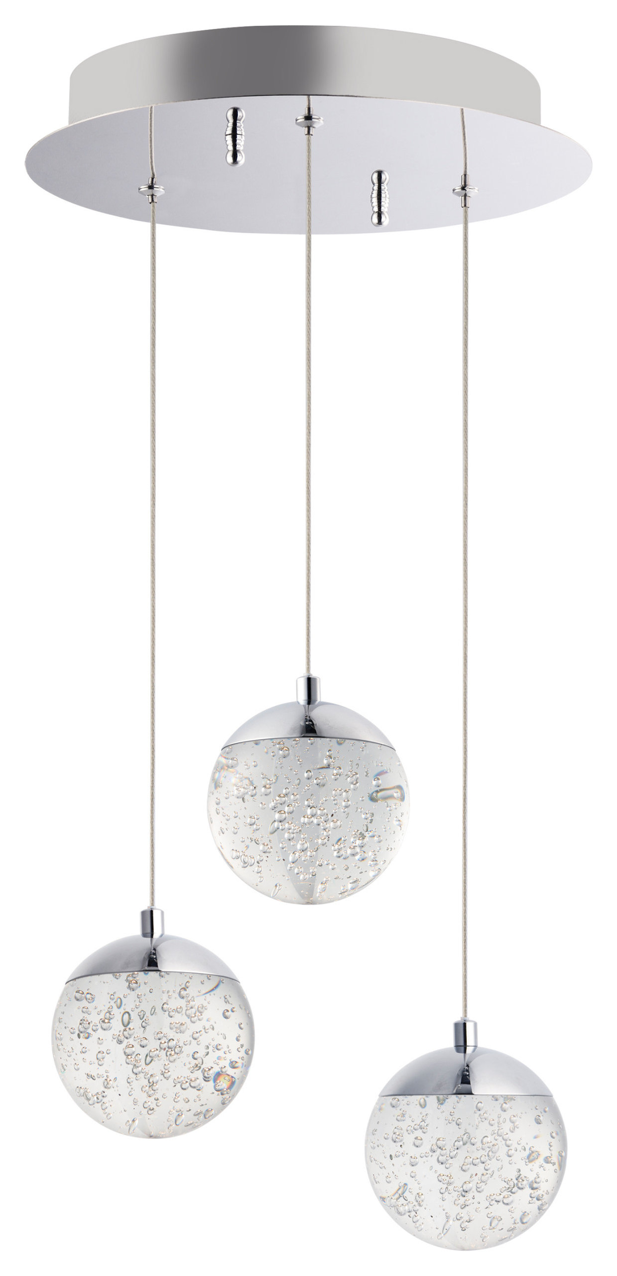 ET2 Lighting E24263-91PC Orb II 3-Light LED Pendant in Polished Chrome ...