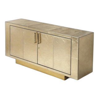 Francois Gold Leather Buffet - Contemporary - Buffets And Sideboards ...