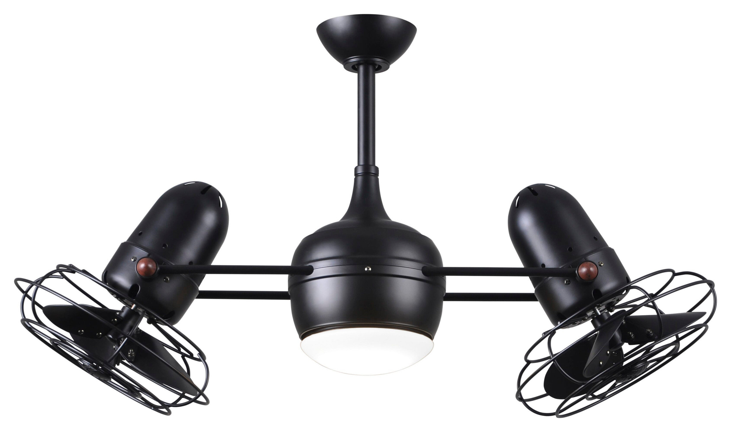 Dagny 3-Speed AC 40" Ceiling Fan w/ Integrated Light Kit in Matte Black ...