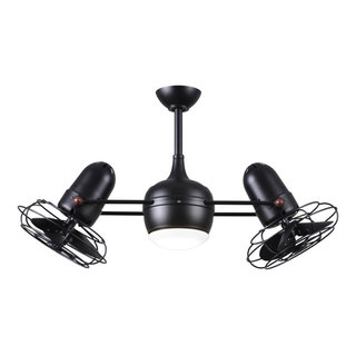 Dagny 3-Speed AC 40" Ceiling Fan w/ Integrated Light Kit in Matte Black ...