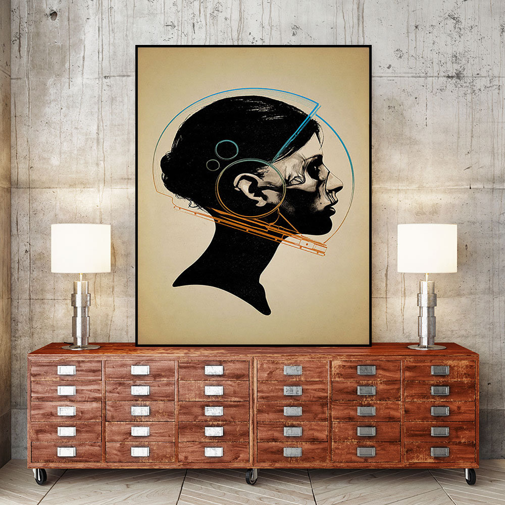 Inside Out Art block Framed Canvas, 30"x40" - Contemporary - Prints And ...