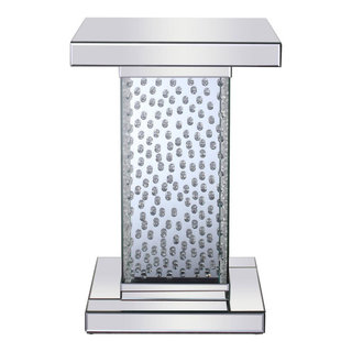 17.5" Crystal End Table Clear Royal Cut Crystal - Contemporary - Side ...