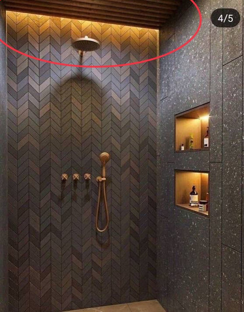 How Is This Channel Lighting Created in a Shower (wet space)