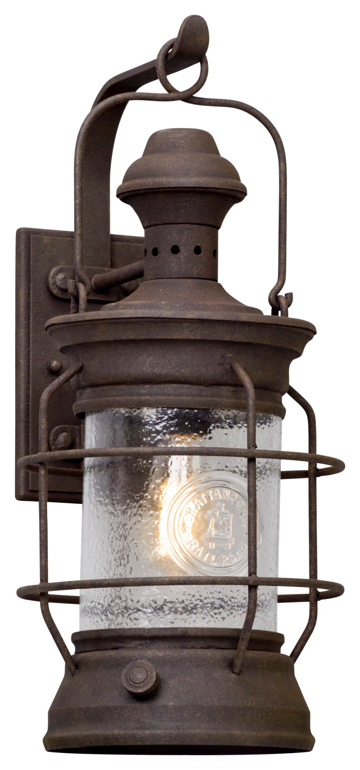 Troy Atkins 22" Outdoor Wall Light in Centennial Rust, 10.000 - Beach ...