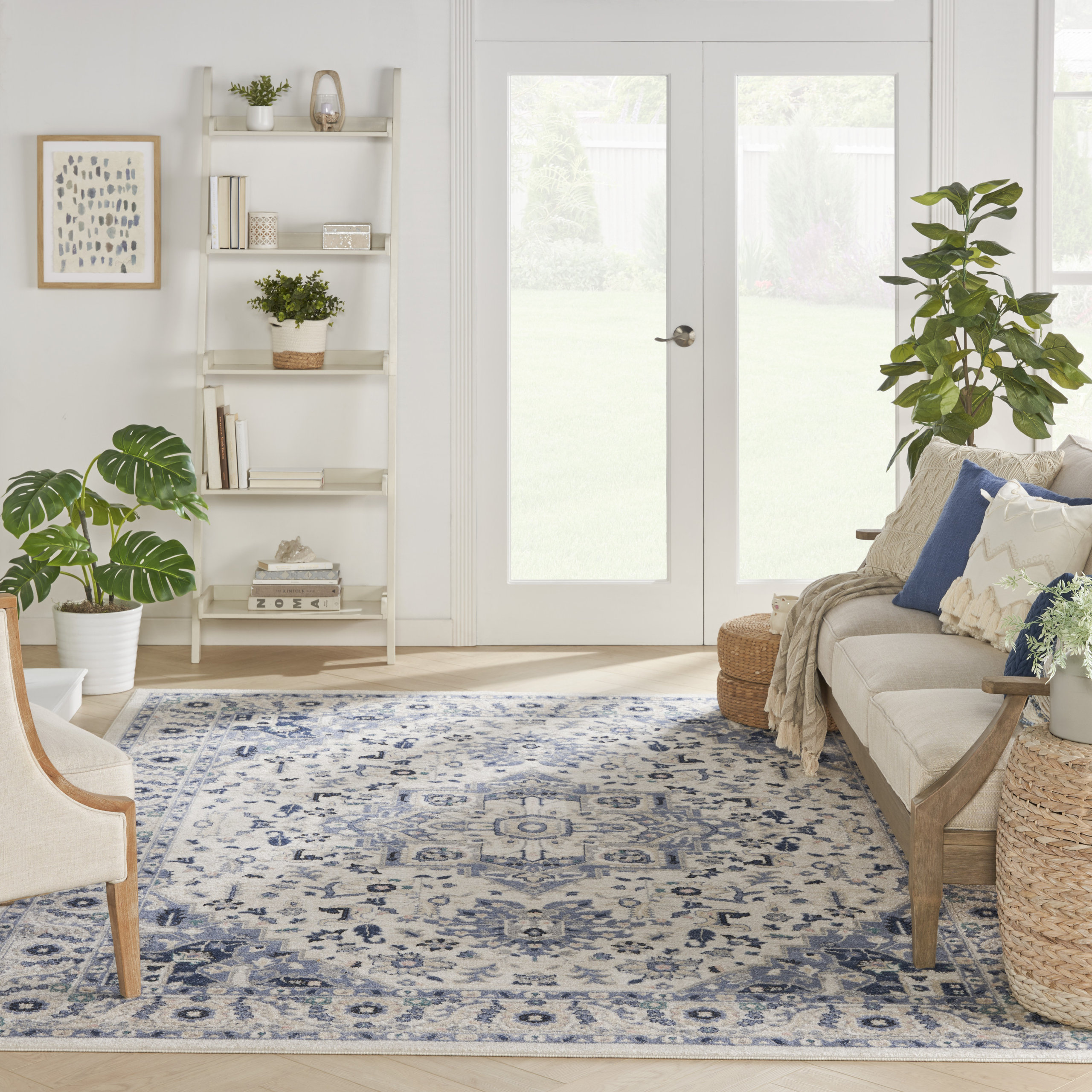 Nourison Passion PSN33 Area Rug, Ivory/Grey, 8' x 10' - Mediterranean ...