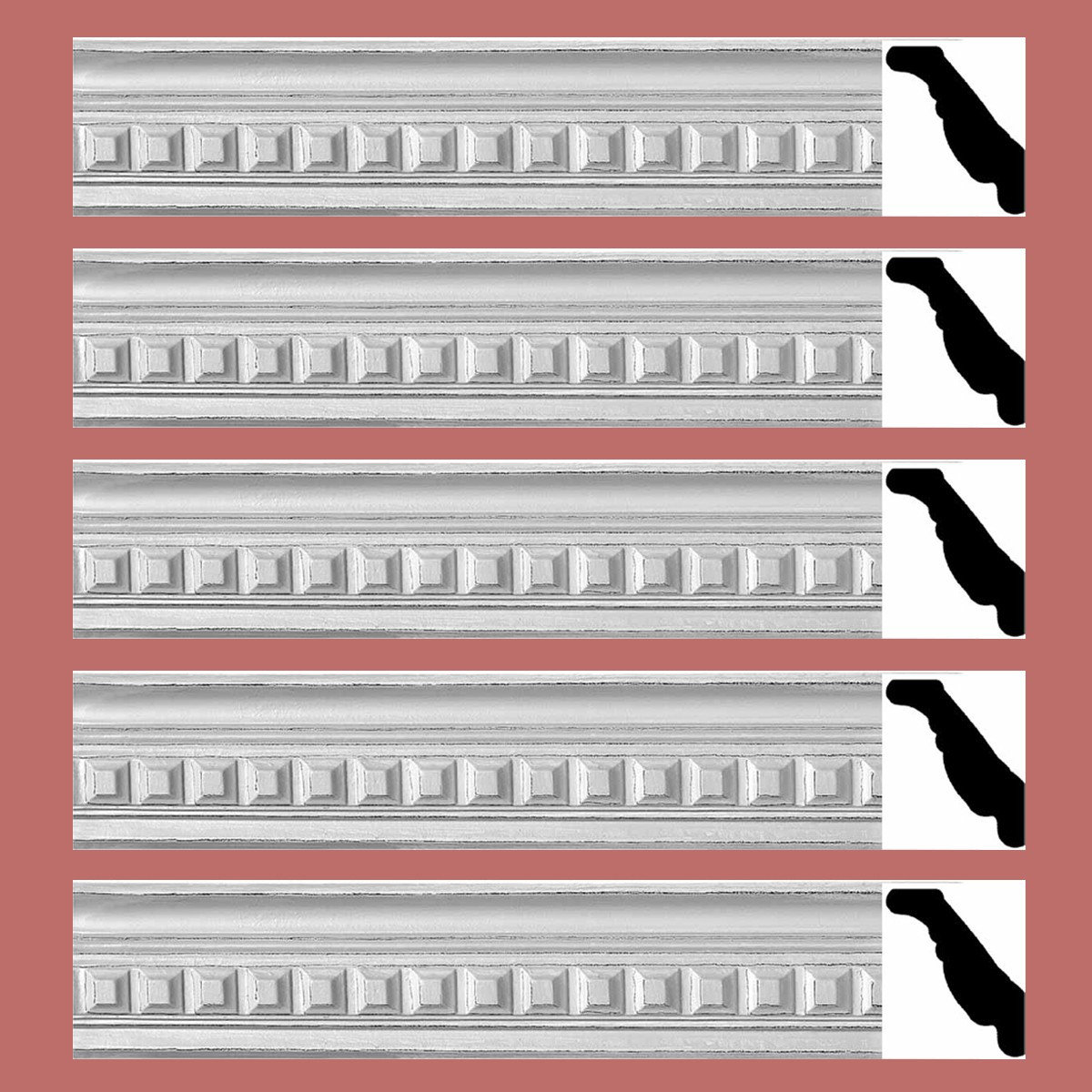 Ornate Cornice White Urethane Amelia Ornate 5 Pieces Totaling 473.75 ...