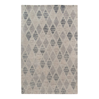 Amer Rugs Vector VEC-32 Charcoal Gray Hand-tufted Area Rugs, 5'x8 ...