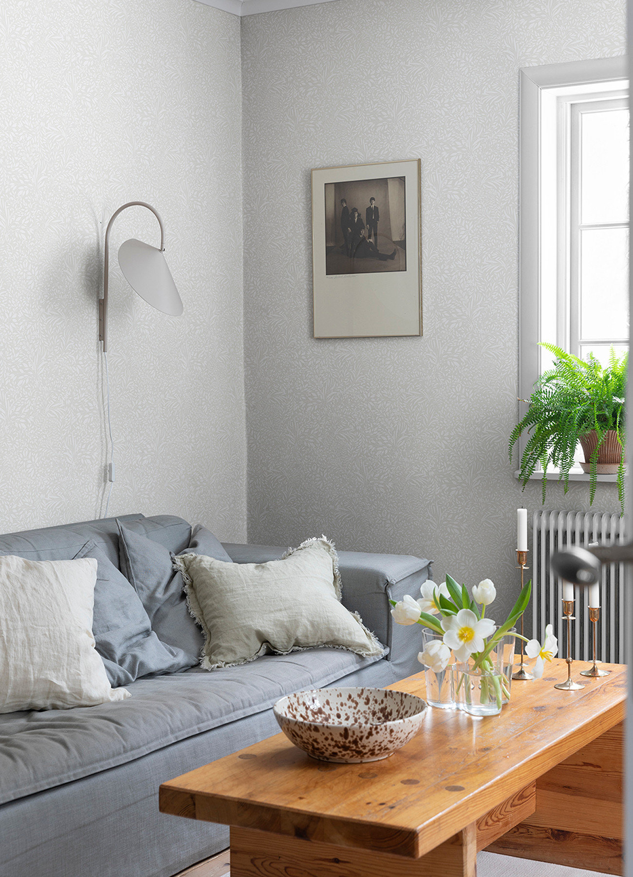 Kristina Off-White Botanical Wallpaper, Swatch - Contemporary ...