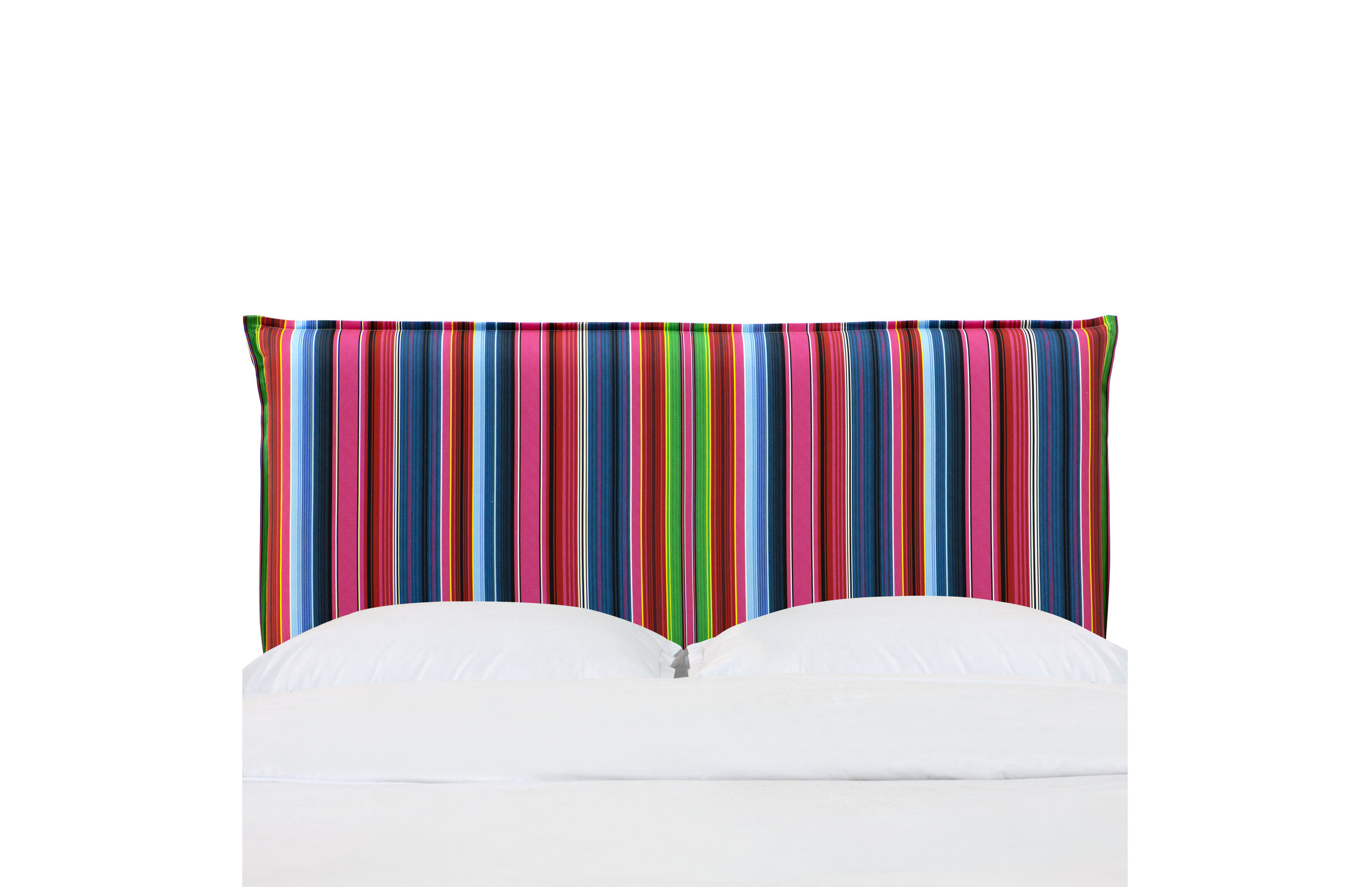 Rhodes French Seam Headboard, Serape Stripe Bright Multi, King ...