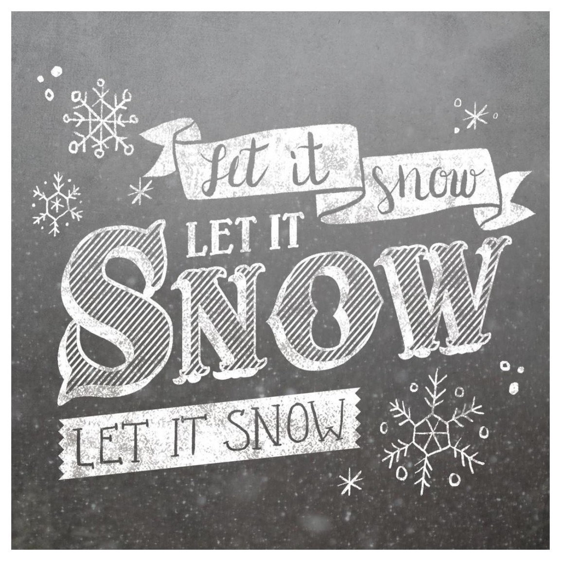 "Let it Snow" Digital Paper Print by Laura Marshall, 20"x20", 24"x24 ...