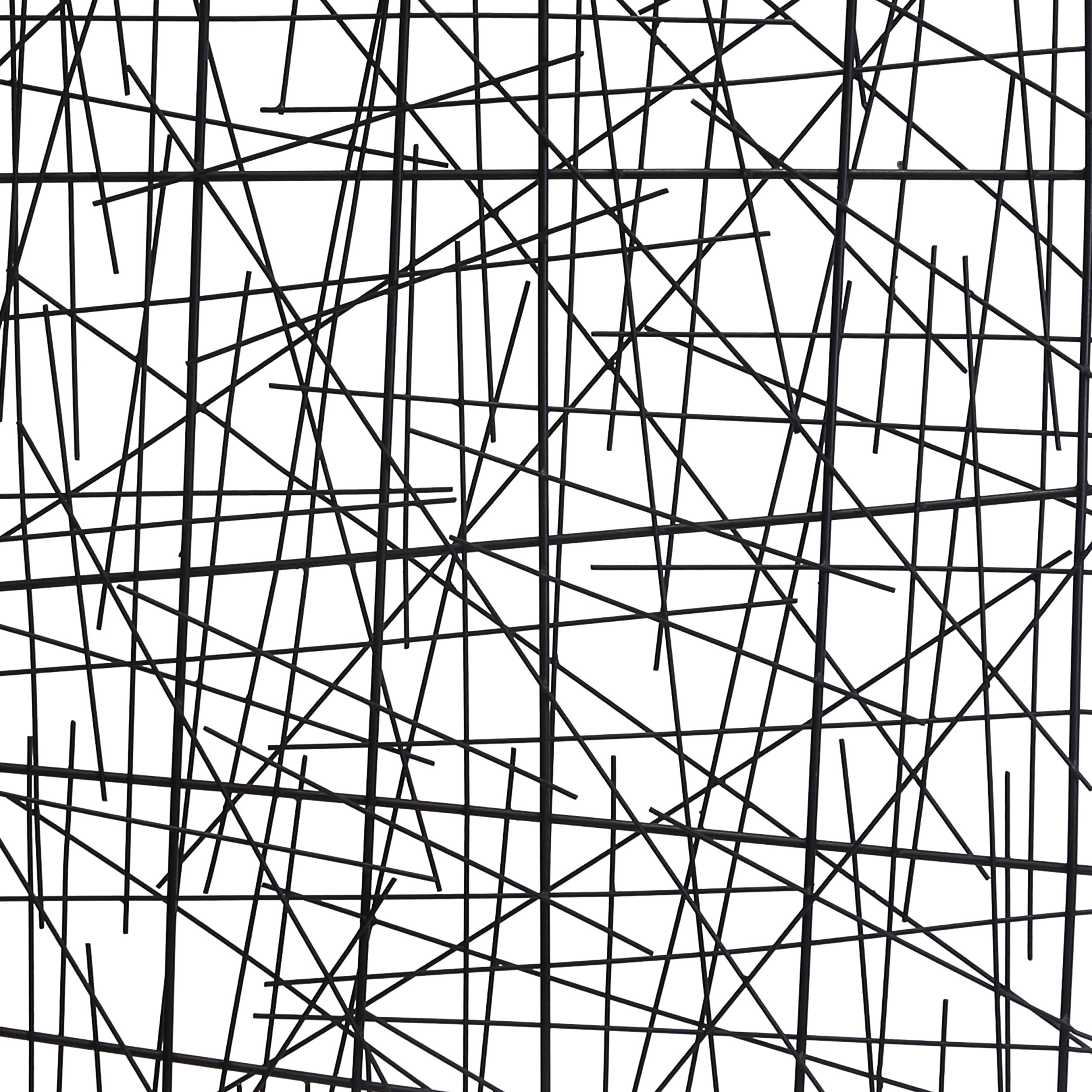 29 Inches Rectangular Metal Frame Wire Wall Decor, Black - Contemporary ...