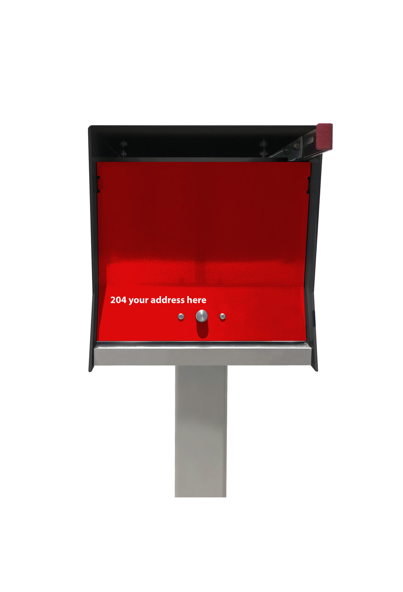 The RetroBox with Locking doors. Modern Pole Mounted Mailbox, Pole not ...